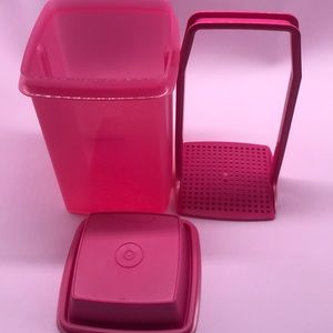 Tupperware | Kitchen | Tupperware Large Square Pickadeli Container Pink ...